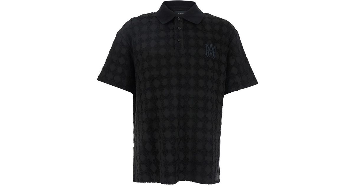 Amiri 'Ma Quad' Polo With All-Over Motif And Logo Detail On The Chest ...