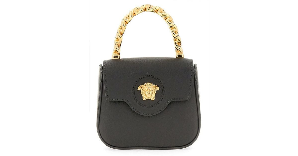 Versace Handbags in Black | Lyst