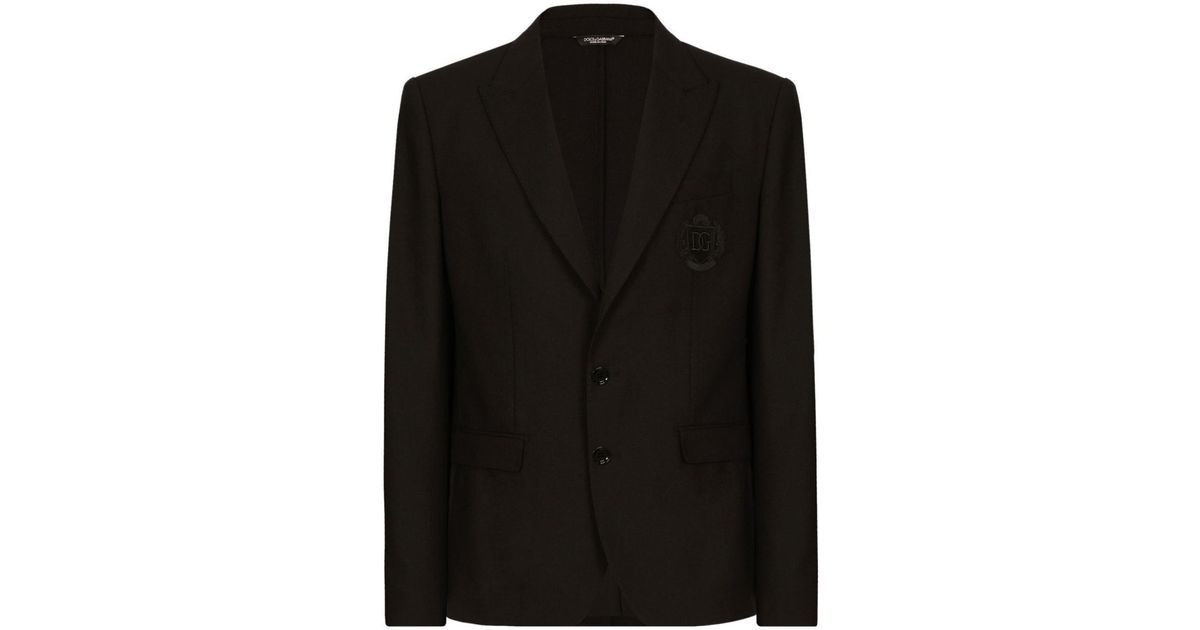 Dolce & Gabbana Refined Tailored Jacket in Black for Men | Lyst
