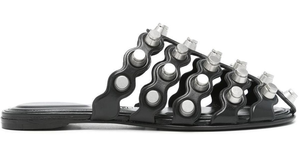 Alexander Wang Rexa Cage Slide Shoes in Black | Lyst