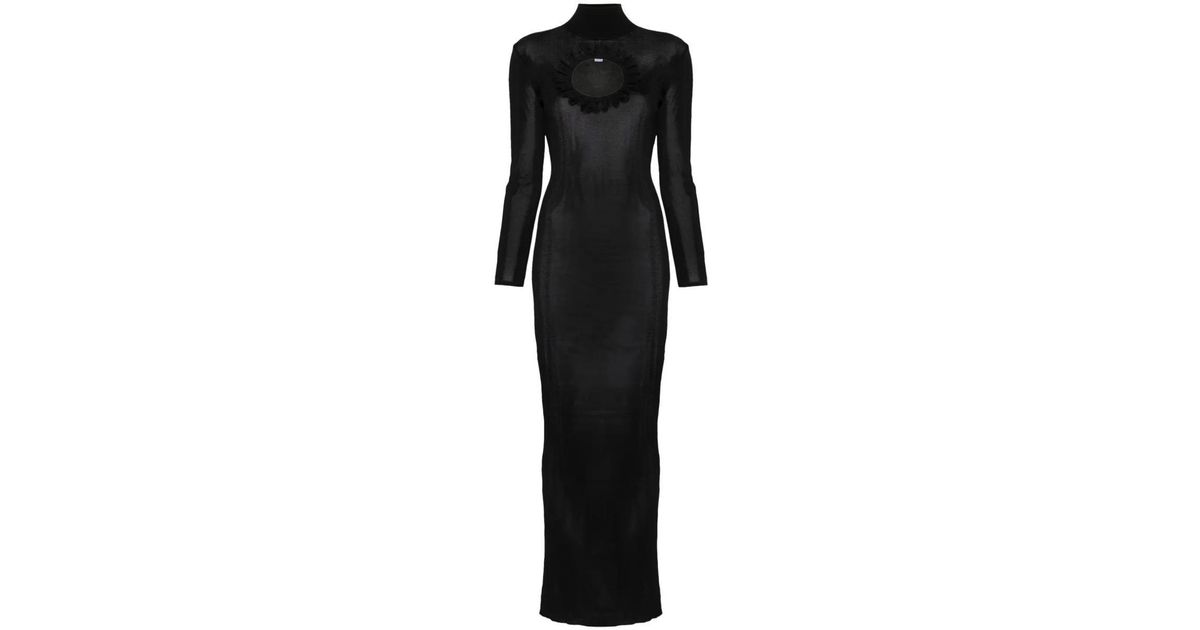 Christopher Kane X Self Portrait Knitted Maxi Dress With Cut-Out ...