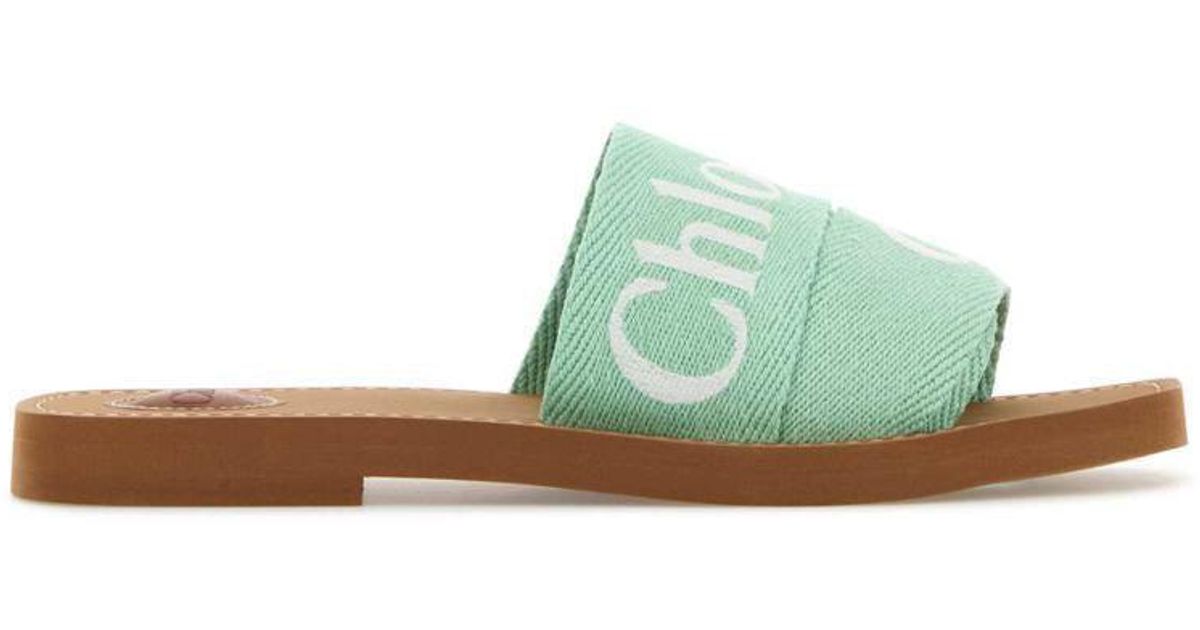 Chloé Slippers in Green | Lyst