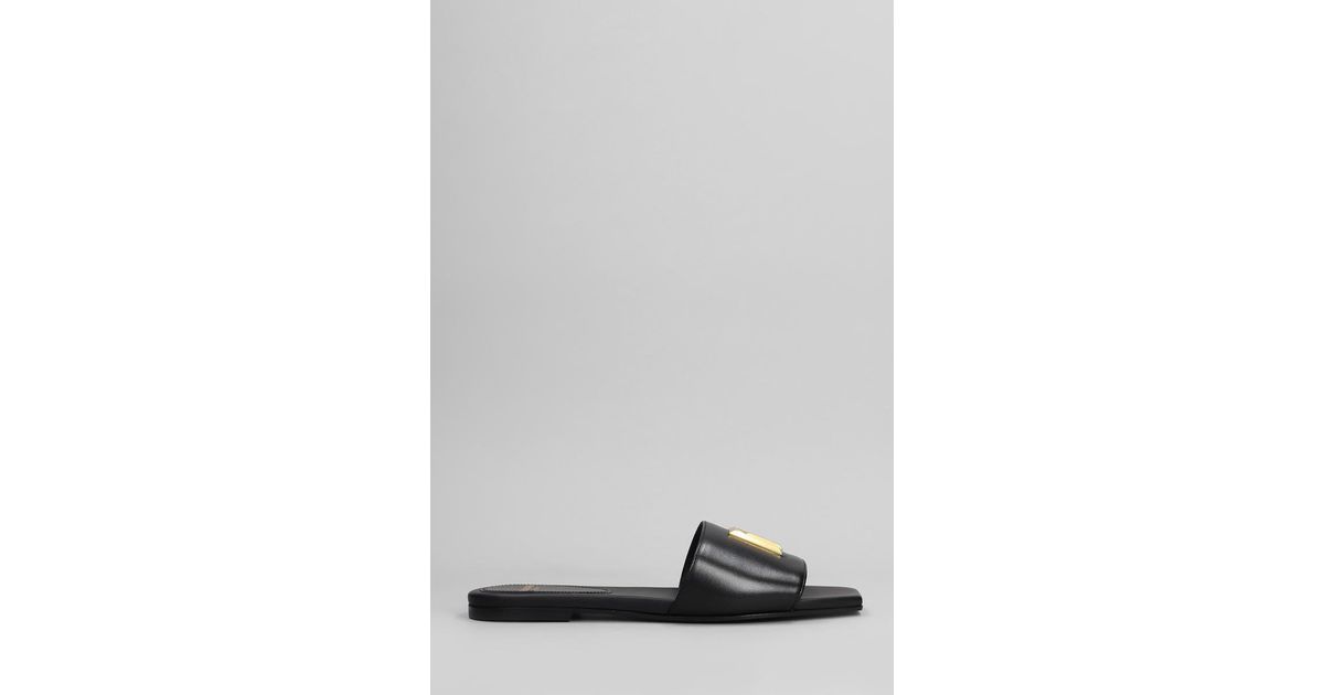 Balmain Dafne Slipper-Mule in Gray | Lyst