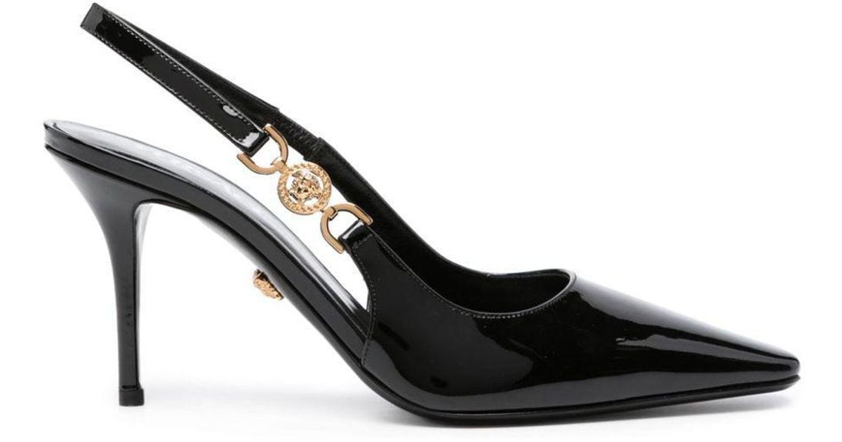 Versace Heels in Black | Lyst