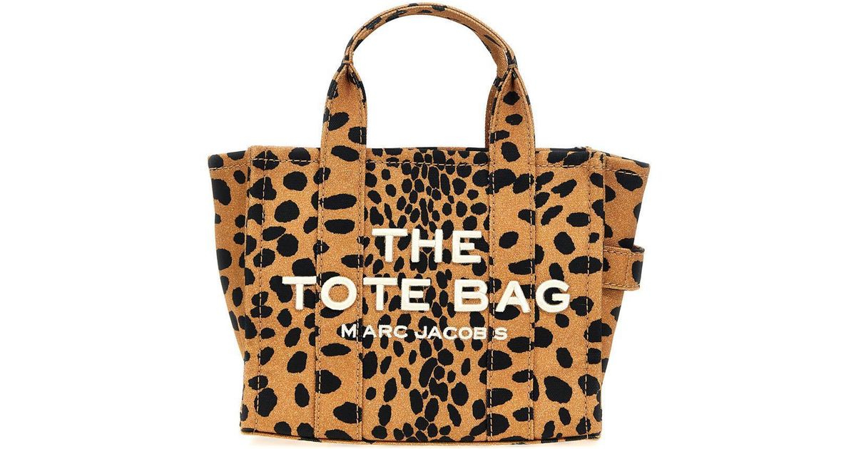 Marc Jacobs 'The Cheetah Canvas Small Tote' Handbag in Metallic | Lyst