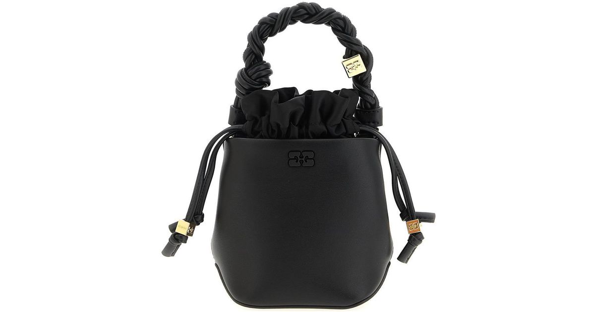 Ganni 'Mini Bou Bucket' Handbag in Black | Lyst UK