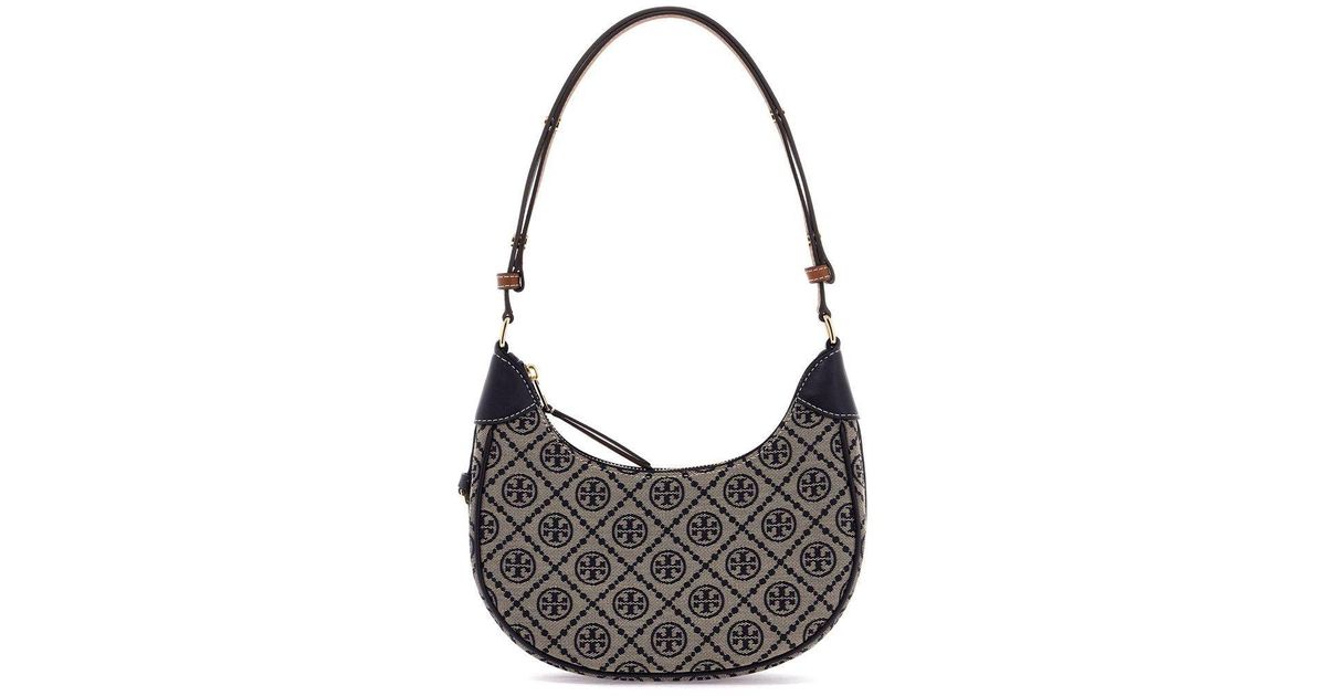 Tory Burch Half-Moon Bag in Gray | Lyst