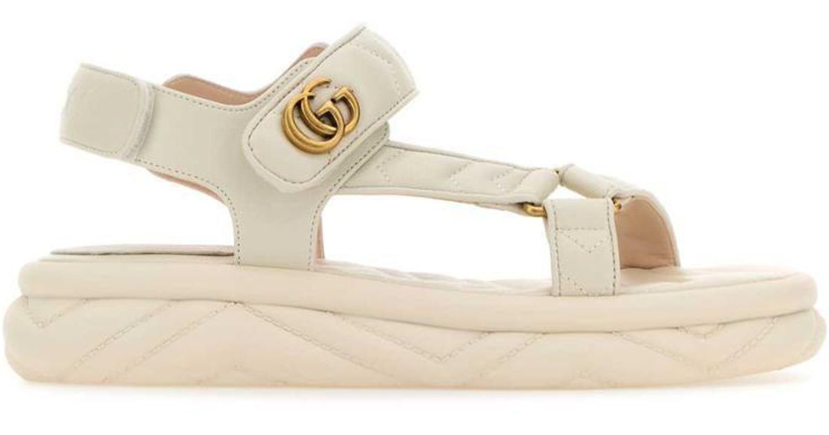 Gucci Sandals in Natural | Lyst