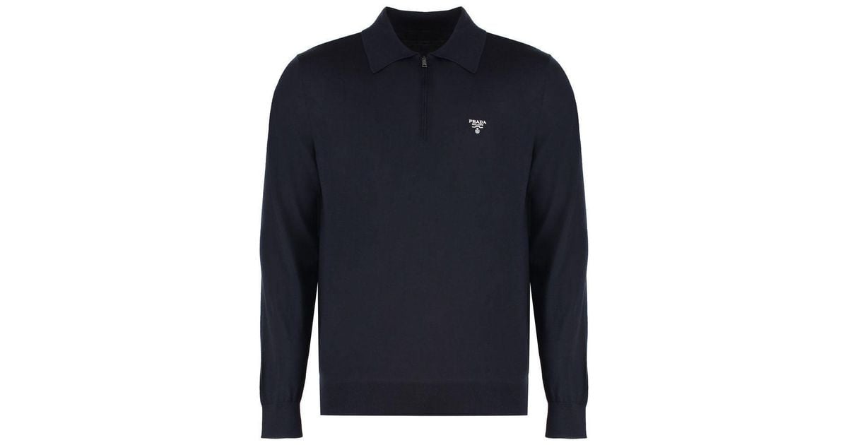 Prada Sweaters in Blue for Men | Lyst
