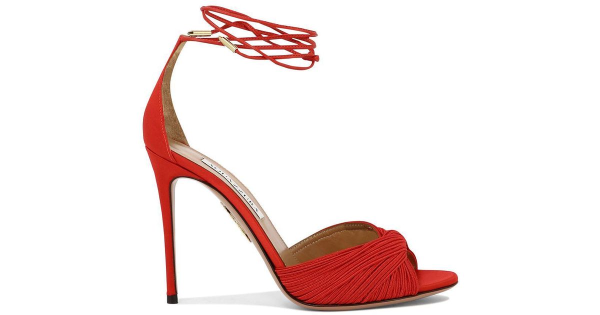 Aquazzura Sandals in Red | Lyst