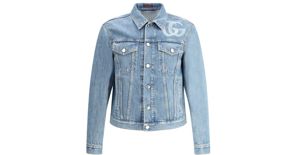 Gucci Jacket in Blue for Men | Lyst