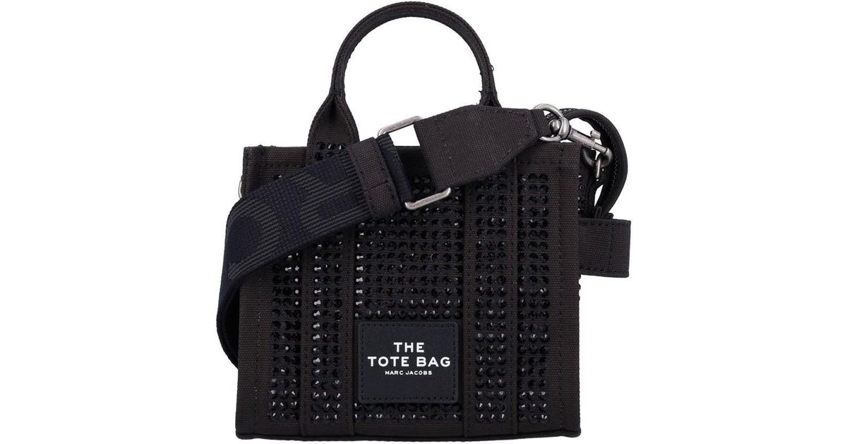 Marc Jacobs The Crystal Canvas Crossbody Tote Bag in Black | Lyst