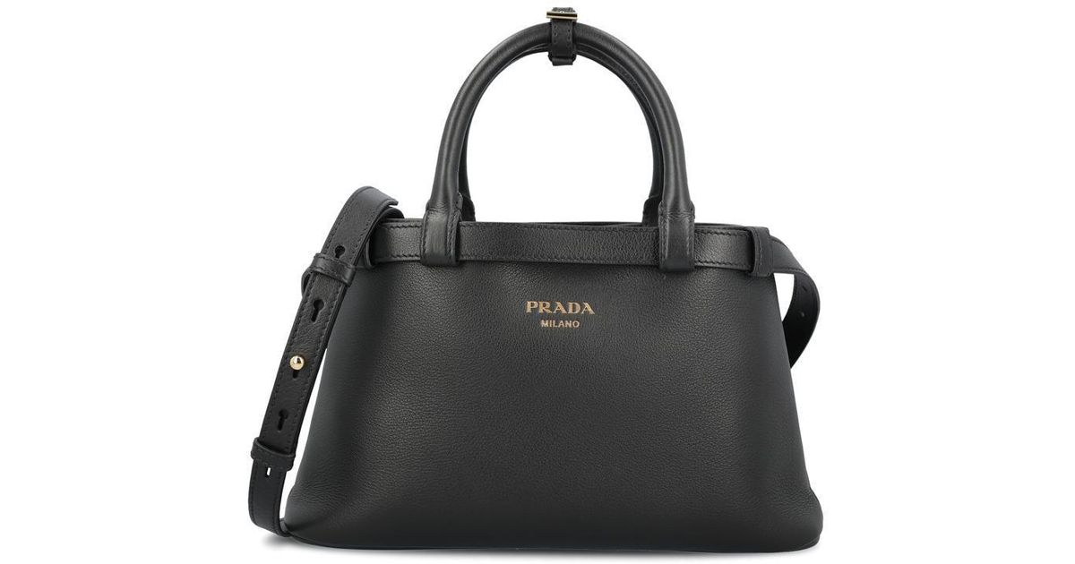 Prada Handbags in Black | Lyst