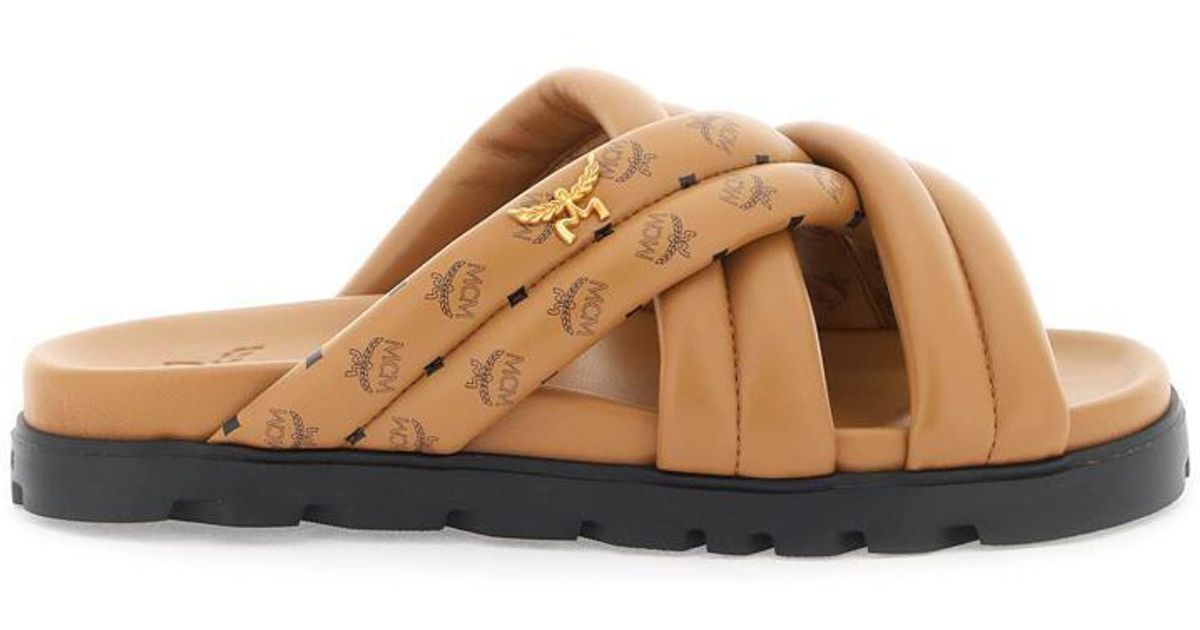 MCM Sandals in Brown | Lyst