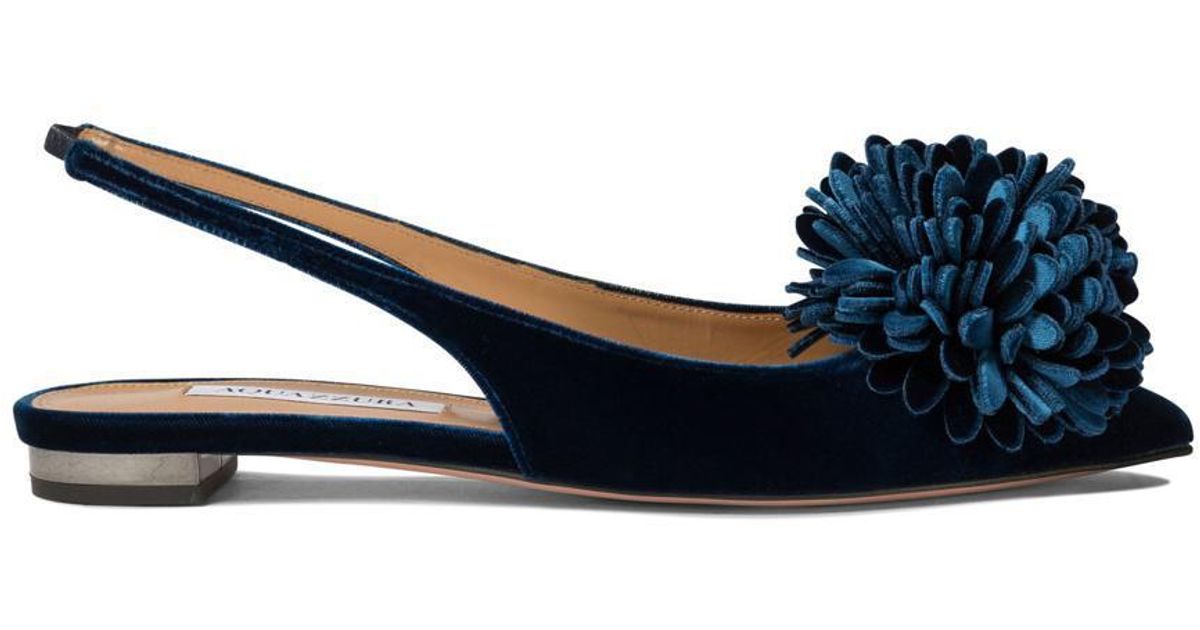 Aquazzura Flats in Blue | Lyst