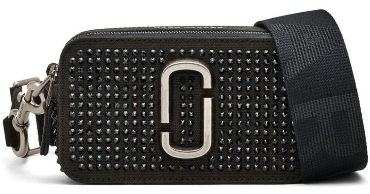 Marc Jacobs The Snapshot Crystal Embellished Camera Bag in Black | Lyst UK