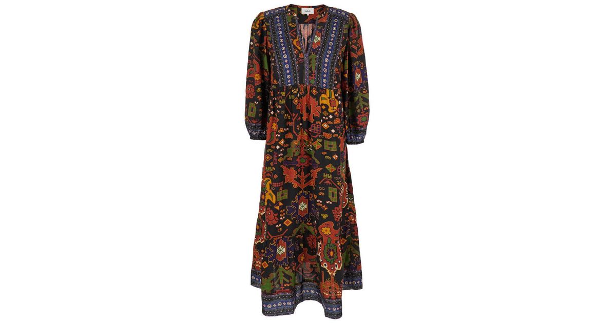 Ba&sh 'Valley' Dress With All-Over Graphic Print And Draped Details ...