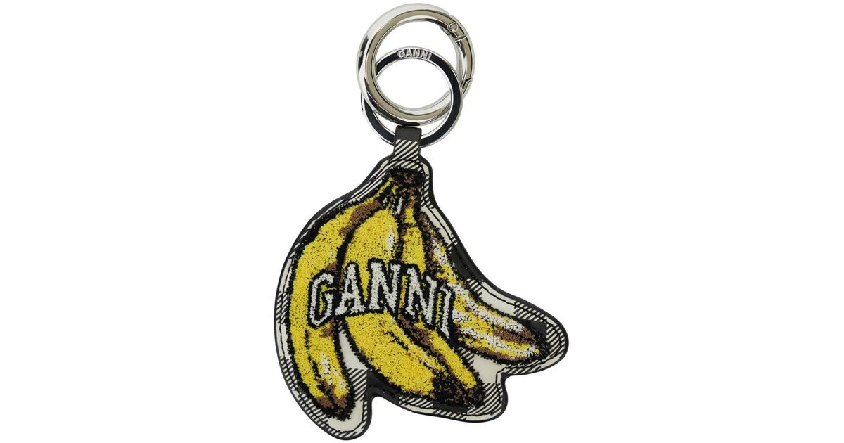 Ganni Banana Shaped Keyring With Logo Lettering On The Front | Lyst UK