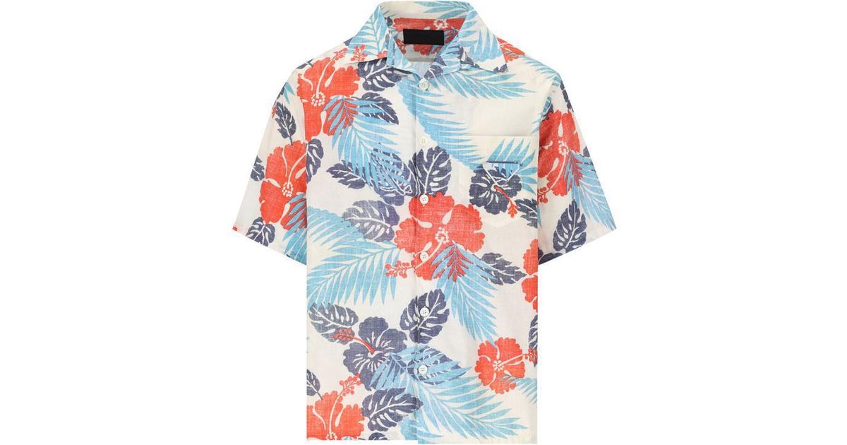 Prada Shirts in White for Men | Lyst