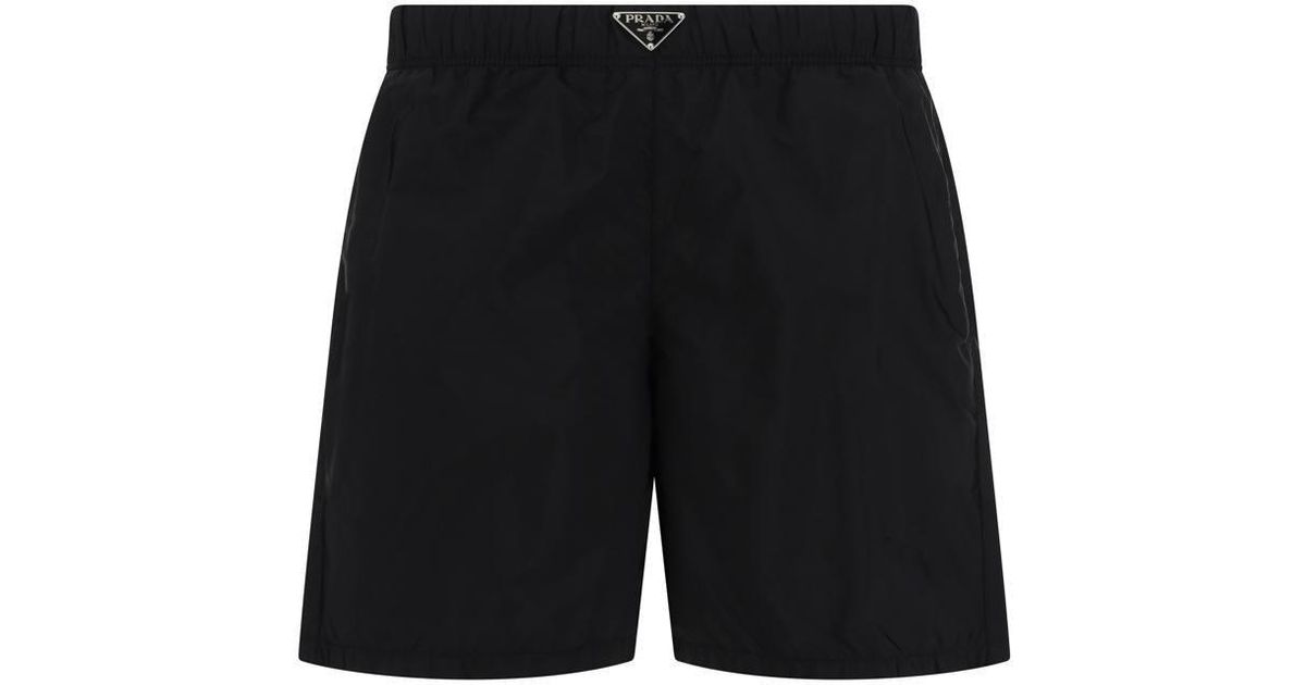Prada Swimwear in Black for Men | Lyst