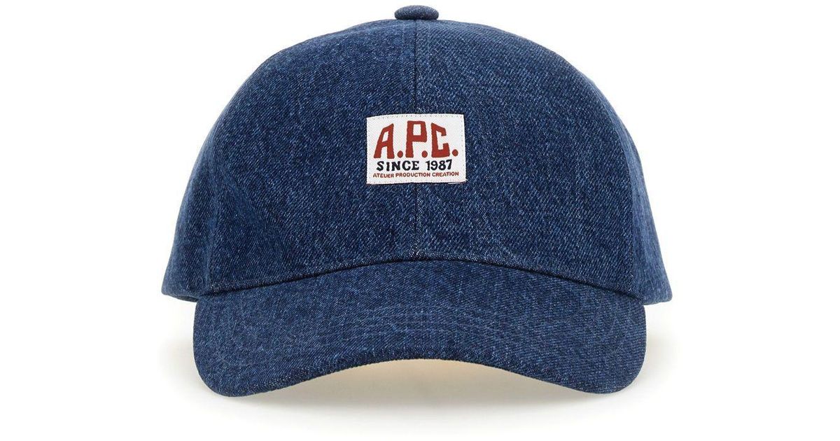 A.P.C. "Charlie Carpenter" Baseball Hat in Blue for Men | Lyst UK