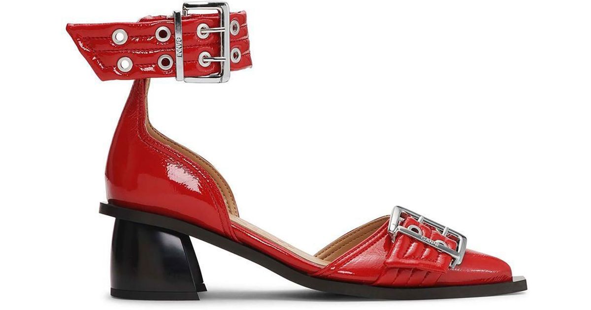Ganni Sandals in Red | Lyst