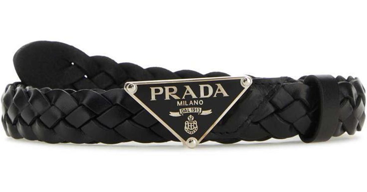 Prada Belts in Black for Men | Lyst
