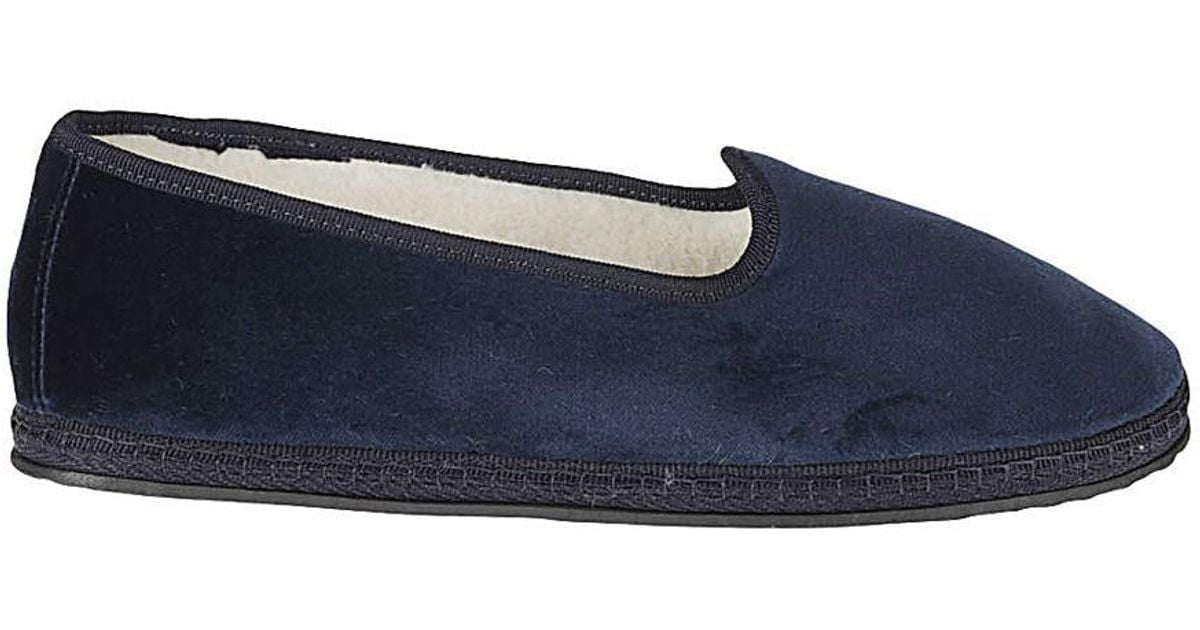 PIEDÀTERRE VENEZIA Friulana Velvet Alpaca Slippers in Blue | Lyst