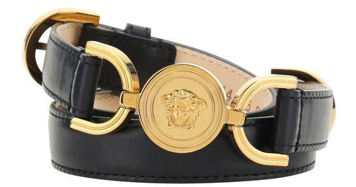 Versace 'Medusa' Belt in White | Lyst UK