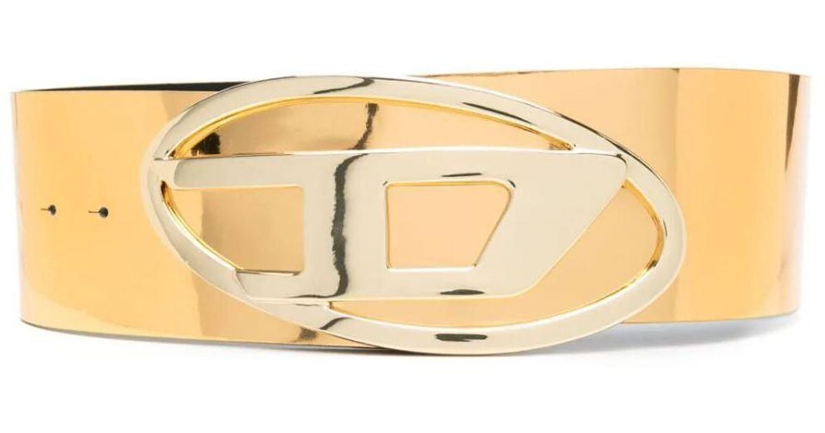 DIESEL Oval D Logo B-1Dr 80 Belt Accessories in Natural | Lyst UK