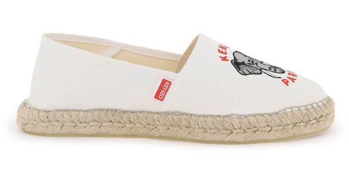 KENZO Flats in White | Lyst