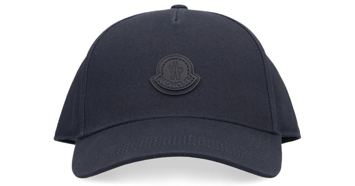 Moncler Logo Baseball Cap in Blue for Men | Lyst UK