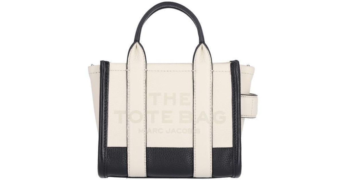 Marc Jacobs Mini The Colorblock Tote Bag in White | Lyst