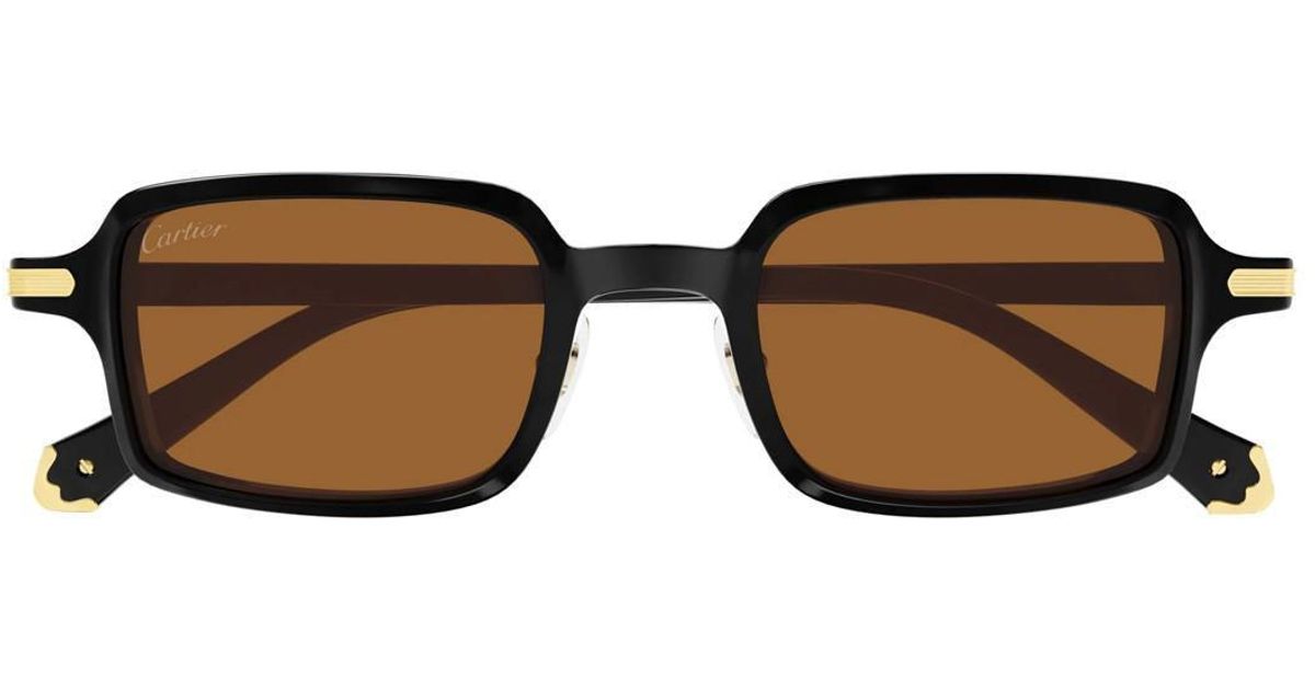 Cartier Ct0539S Première De Sunglasses in Brown | Lyst