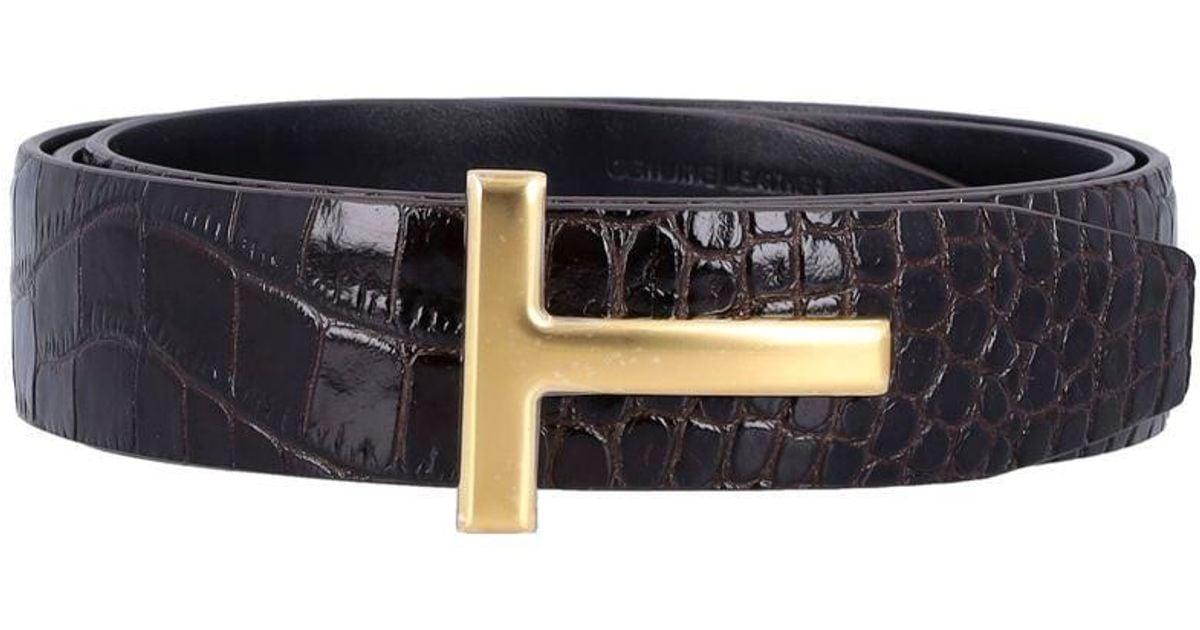 Tom Ford T Belt in Black for Men | Lyst UK