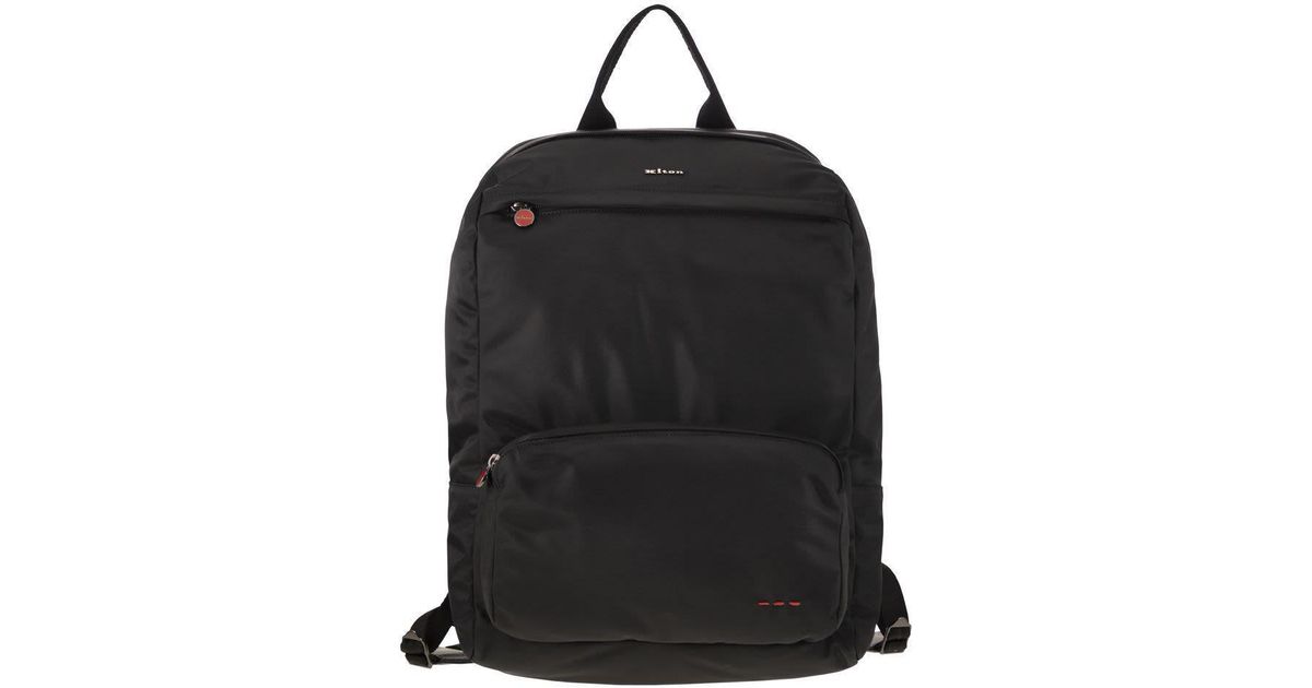 Kiton Technical Urban Sports Backpack in Black for Men | Lyst UK