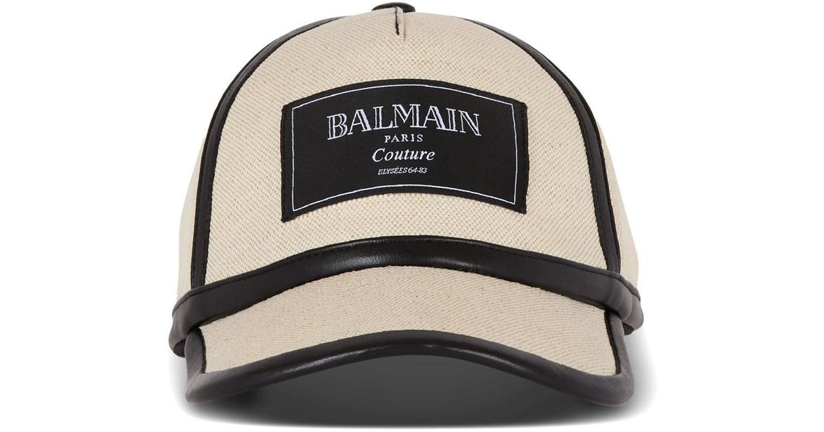 Balmain Vintage Canvas Cap Accessories in Black | Lyst UK