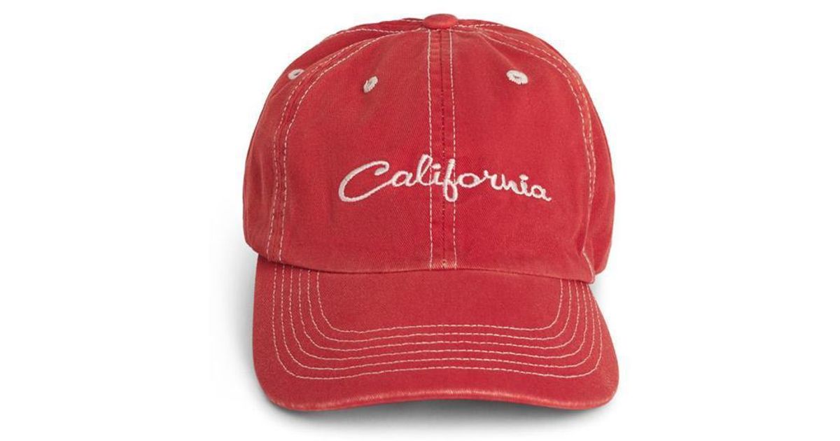 ERL 'California' Cotton Cap in Red for Men | Lyst UK