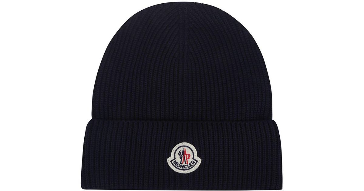 Moncler Hat in Blue for Men | Lyst