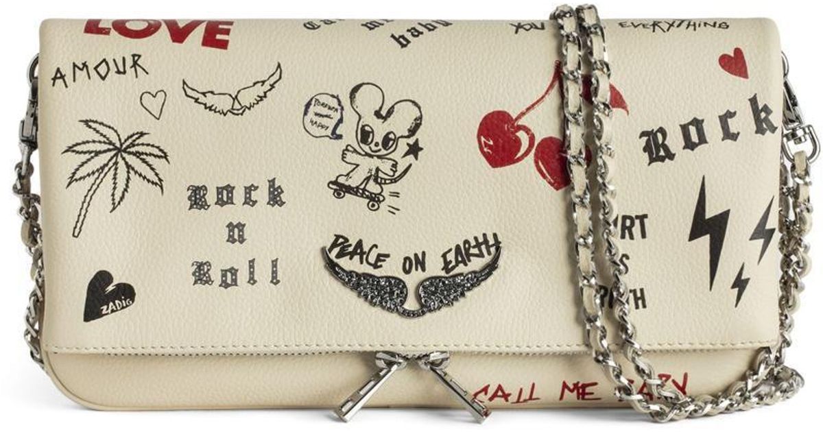 Zadig & Voltaire Rock Love Tag Bags in Metallic | Lyst