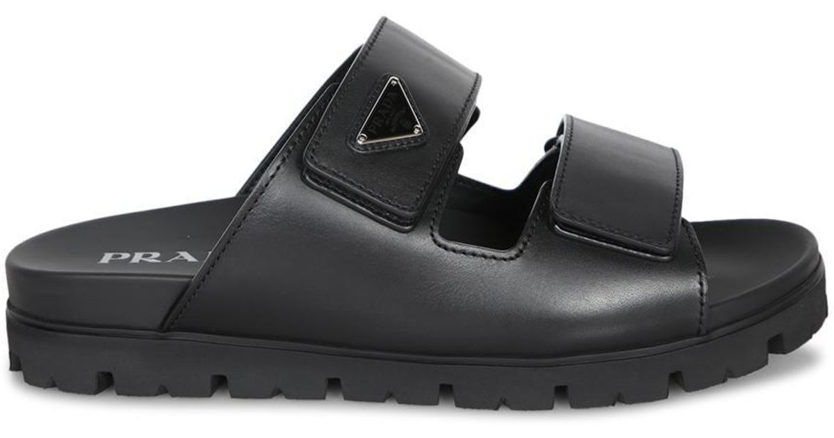 Prada Sandals in Black for Men | Lyst