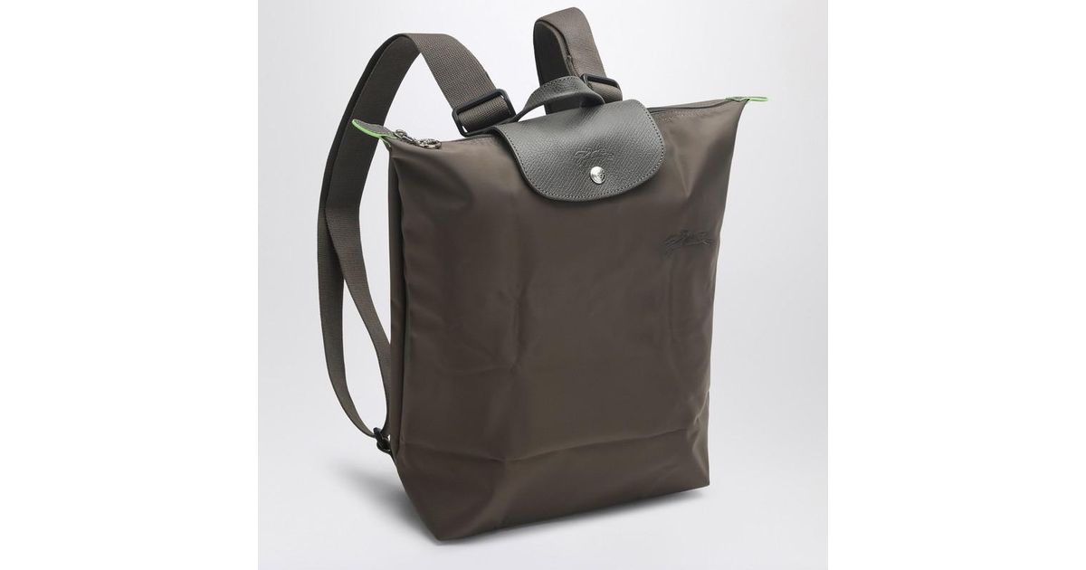 Longchamp Terra Coloured M Le Pliage Backpack in Brown | Lyst