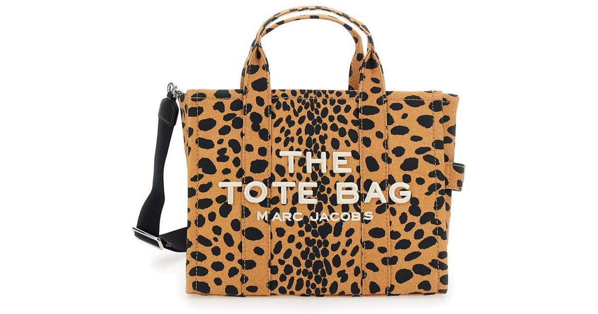 Marc Jacobs 'The Mediumtote Bag' Handbag With All-Over Leopard Print ...