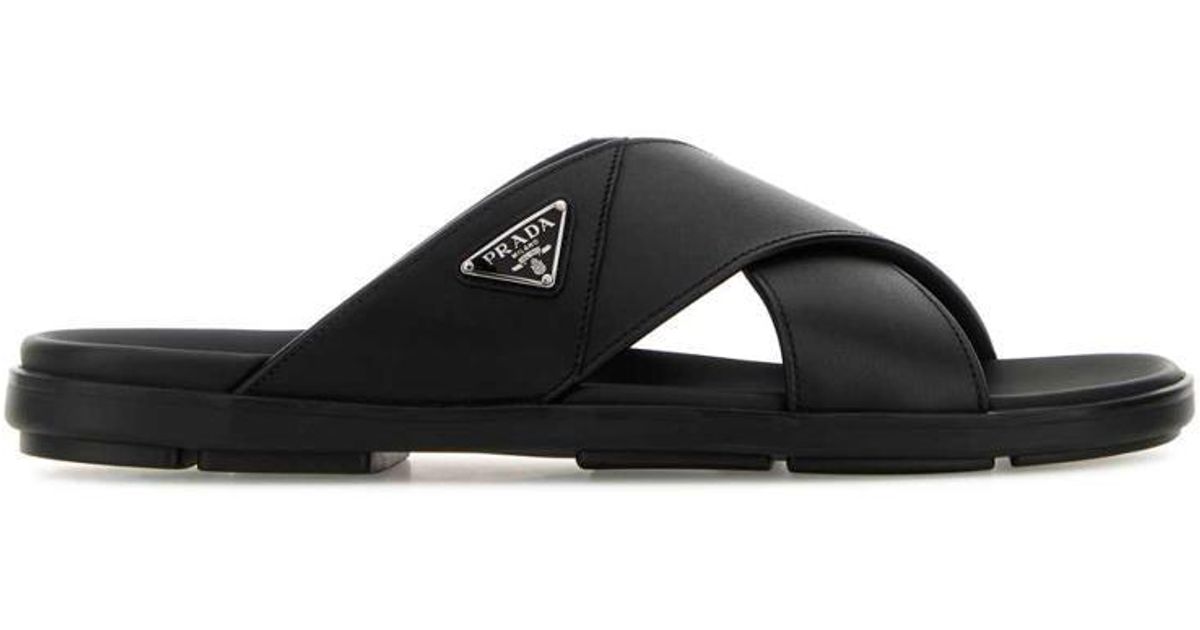 Prada Sandals in Black for Men | Lyst