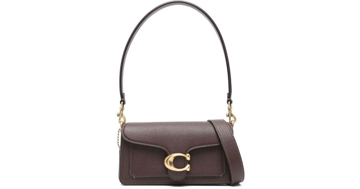 COACH Tabby 20 Maple Leather Shoulder Bag in Brown | Lyst