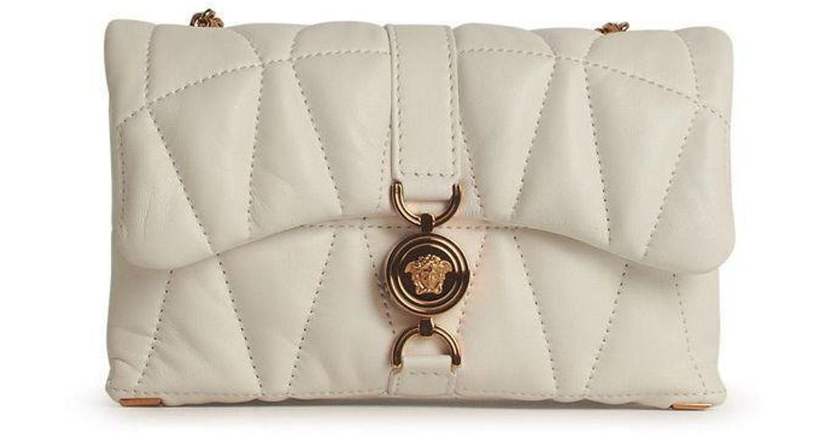 Versace Mini Nappa Kleo Bag In in White | Lyst