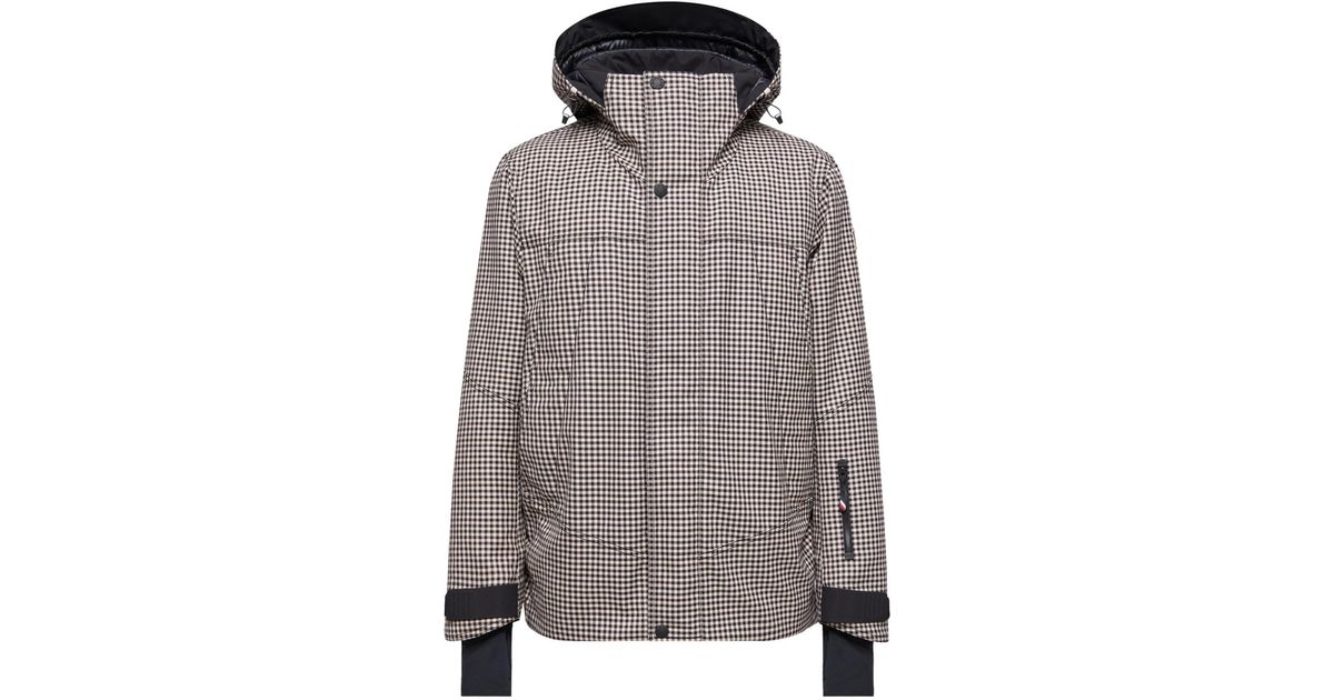 Moncler Ettal Wool Hooded Down Ski Jacket in Gray for Men | Lyst