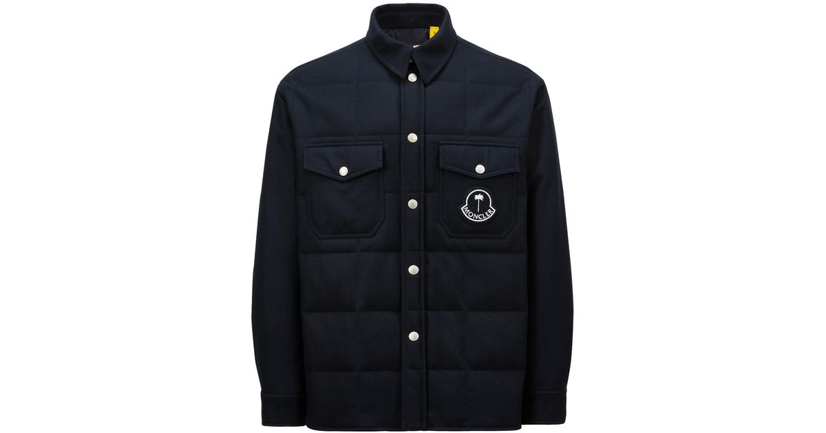 8 MONCLER PALM ANGELS X Palm Angels Wool Flannel Shirt, Gender Neutral ...
