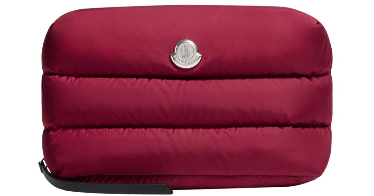 Moncler Moncler Caradoc Quilted Beauty Case in Red | Lyst