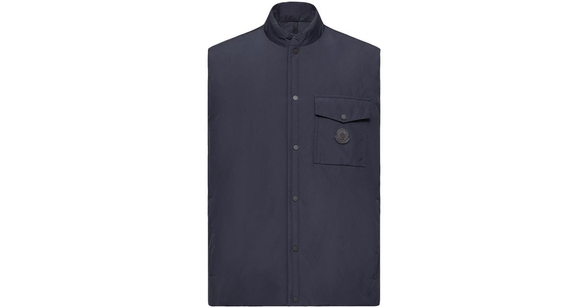 Moncler Moncler Sahel Down Gilet in Blue for Men | Lyst UK